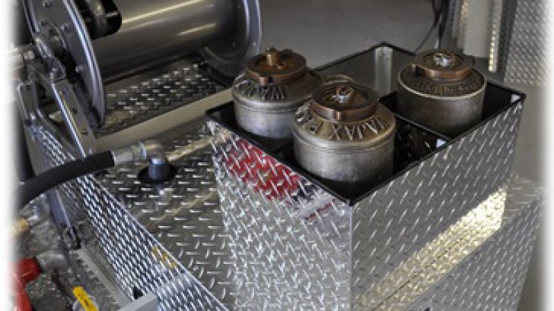 Drip Torch Holder For Fire Fighting Skid Unit